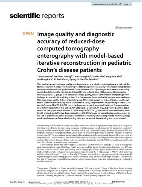 pdf image quality and diagnostic accuracy of reduced dose computed tomography enterography