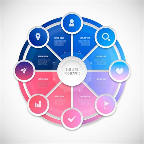 Free Vector Realistic Circular Diagram Infographic Template