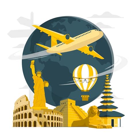 Illustration Du Concept De La Journée Mondiale Du Tourisme Vecteur
