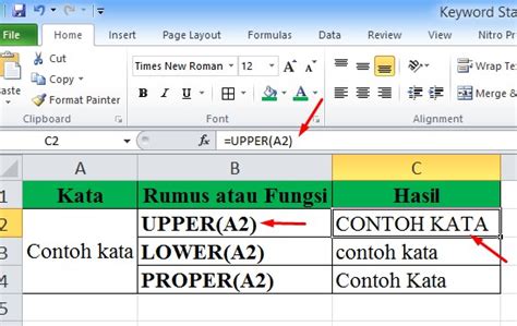 Cara Mengubah Huruf Besar Menjadi Kecil Di Excel