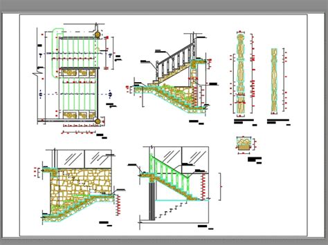 Detalle De Escalera Metalica En Autocad Cad 23347 Kb