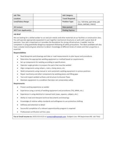 47 Job Description Templates Examples ᐅ TemplateLab