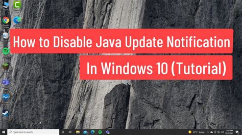 How To Disable Java Update Notification In Windows 10 Tutorial YouTube