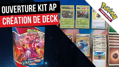 Cartes Pokémon Ouverture du kit avant première styles de combat et