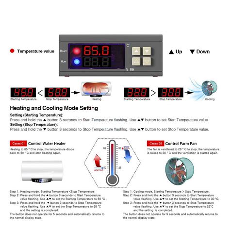 SHT2000 Digital Temperature Humidity Controller Home Fridge Thermostat