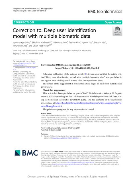 pdf correction to deep user identification model with multiple biometric data