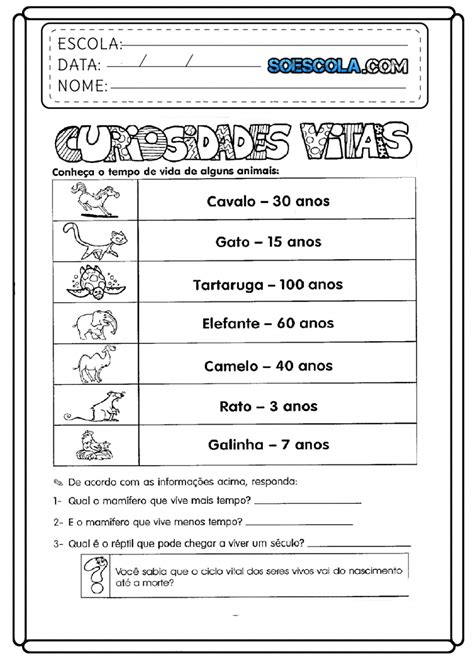 Atividades De Ci Ncias Ano Educa O E Transforma O