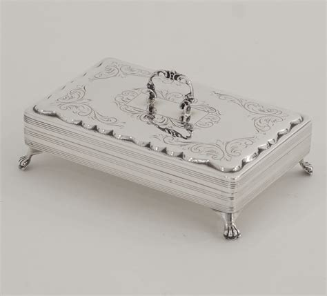 Eine Elegante Schmuckschatulle Silber Silberkammer Frankfurt