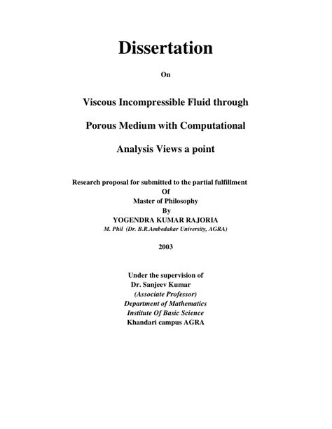 pdf viscous incompressible fluid through porous medium with computational analysis views a point
