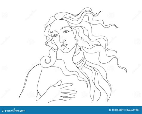 Un Bosquejo Del Dibujo Lineal Ejemplo Moderno Del Vector De