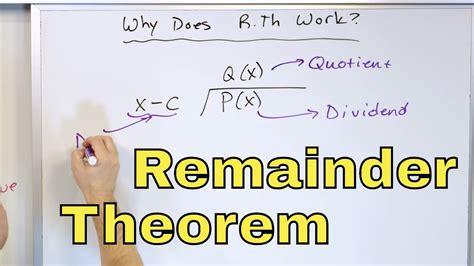 10 the remainder theorem of synthetic division and polynomial long division part 1 youtube