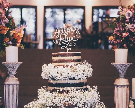 Naked Cake De Casamento No Campo Da Anthonia E Do Felipe Topo De