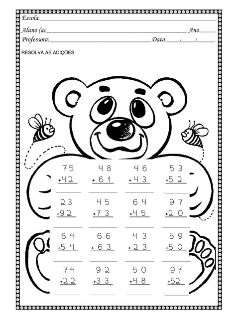 E Ano Atividades De Matem Tica Adi O E Subtra O Cuca