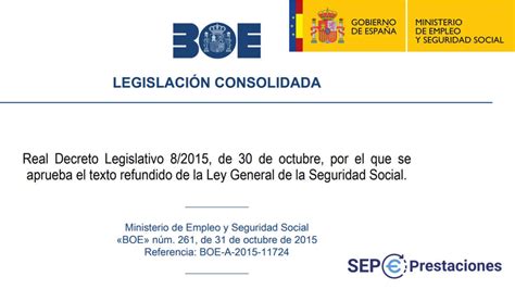 Ley General De La Seguridad Social Rd Legislativo