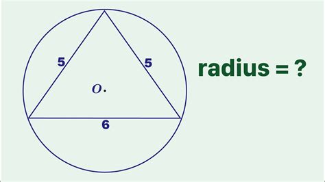 Find The Value Of Radius When An Isosceles Triangle Is Inscribed In