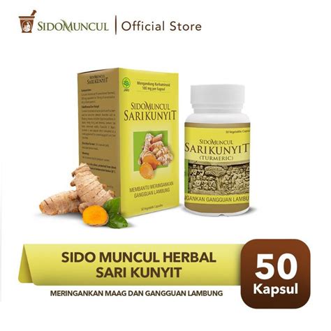 Jual Sidomuncul Sari Kunyit 50 Kapsul Sido Muncul Herbal Shopee Indonesia