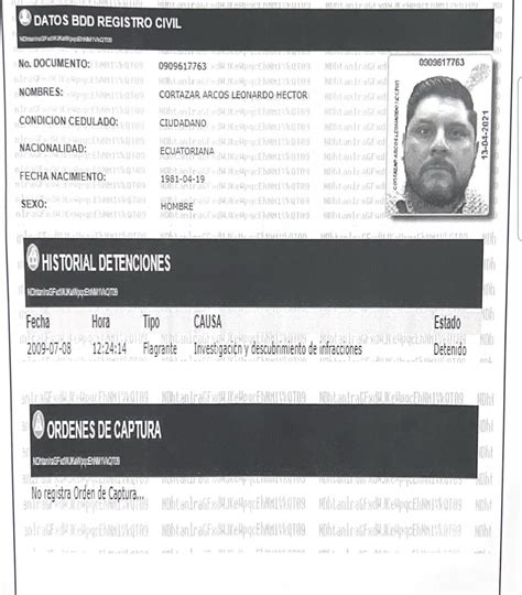 La Data Ec On Twitter Urgente En Las Manos De La Justicia Leonado