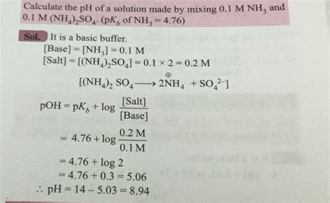 The Ph Of A Solution Obtained By Mixing Ml Of M Ch Cooh Is With