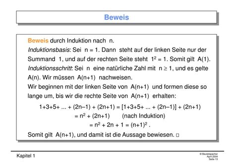 PPT Kapitel 1 Vollständige Induktion PowerPoint Presentation free