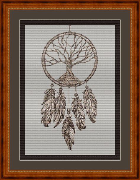 DREAM Catcher Counted Cross Stitch PDF Pattern DREAMCATCHER Tree Of