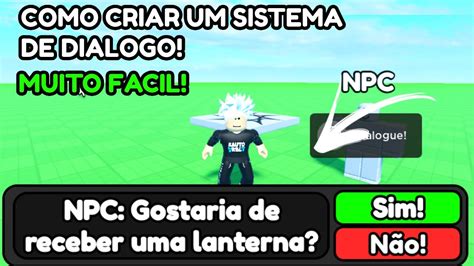 COMO CRIAR UM SISTEMA DE DIALOGO NO ROBLOX STUDIO YouTube