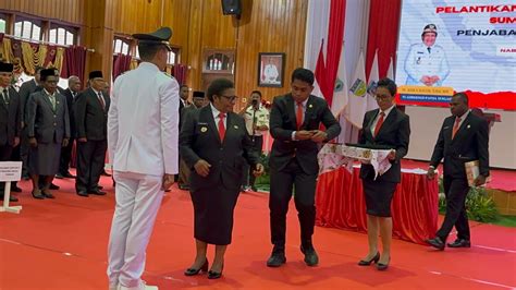 Maximus Hadiri Pelantikan Pj Bupati Mimika Valentinus Sudarjanto Sumito