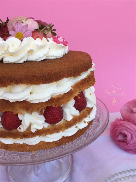 Naked Chiffon Cake Fraise Rhubarbe Vanille Cyrielle Gourmandise