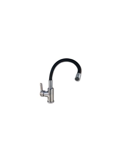 Grifo con caño flexible negro