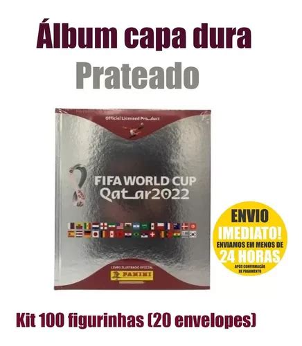 Álbum Copa Do Mundo Prata Capa Dura 100 Figurinhas Frete grátis