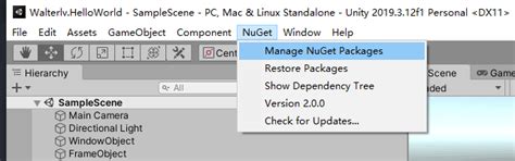 unity3d 入门：如何管理 unity 项目中的 nuget 包？使用第三方 nuget 包管理器——nugetforunity walterlv