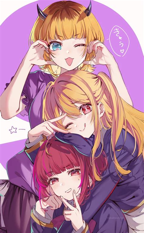 Arima Kana Hoshino Ruby And Memcho Oshi No Ko Drawn By Shuri 84k