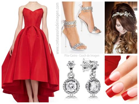 Venta Vestido Rojo Zapatos Plateados En Stock