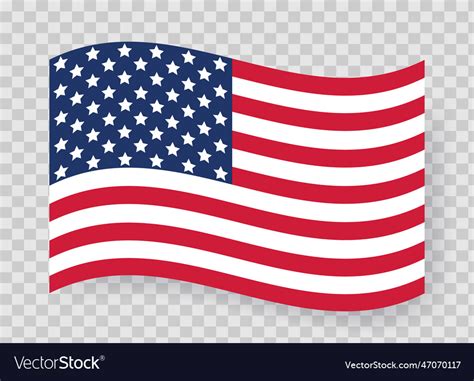 Waving Flag Of America Usa Royalty Free Vector Image
