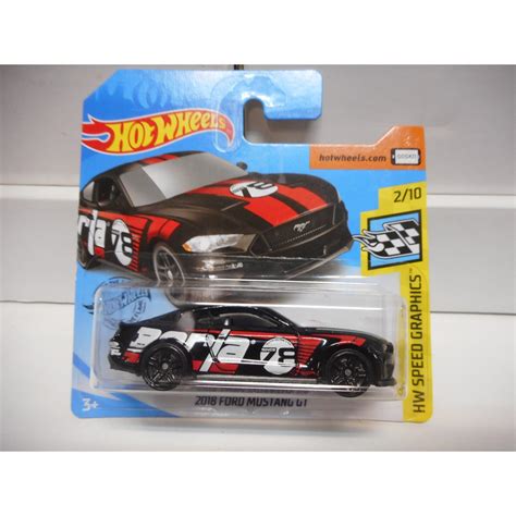 FORD MUSTANG GT 2018 BLACK ORANGE RED HOT WHEELS 1 64 BCN STOCK CARS