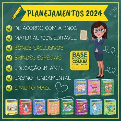 Planejamentos De Aula alinhado à BNCC 2024 100 Editáveis