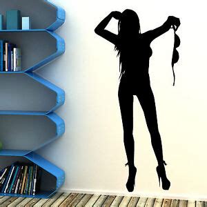 Sexy Lady Vinyl Wall Art Room Sticker Decal Silhouette Woman Standing