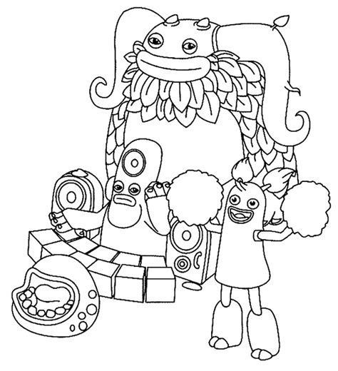 Páginas para colorear Mis monstruos cantantes Dibujos De Juguetes