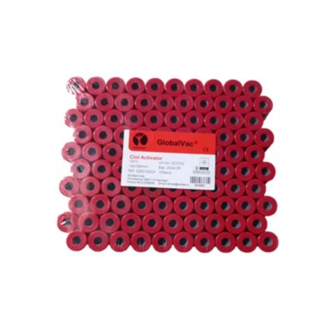 Tubo al Vacío Tapa Roja clot activator 10mL GBVac 100 unidades MedBuy