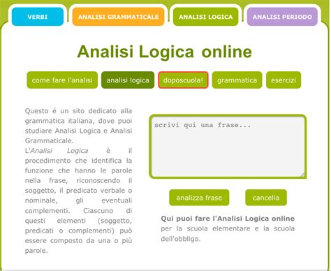 Analisi Logica Online Per Gli Studenti Di Tutte Le Scuole Logica