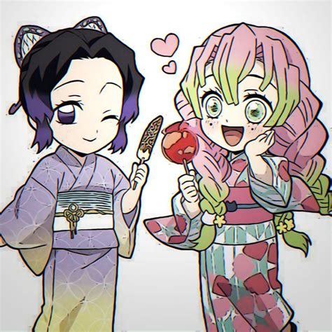 Shinobu And Mitsuri Icons Tutoriales De Anime Uniforme De Anime Dibujos