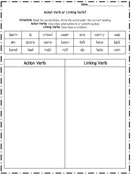 20 Linking Verbs Grammar Activities Teaching Expertise