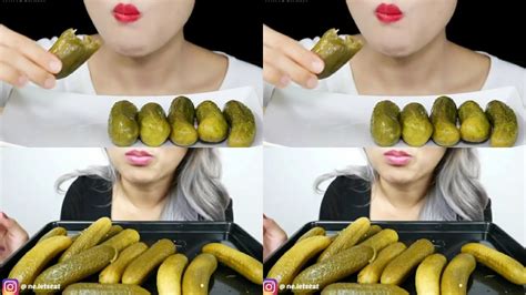 ASMR EATING PICKLES COMPILATION YouTube