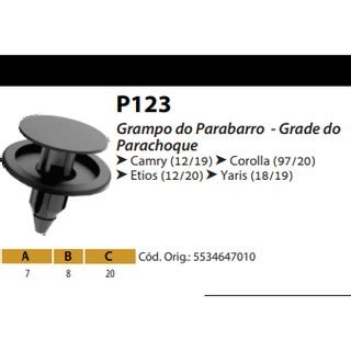 10 20 Ou 50 Grampos Presilhas Do Parabarro Grade Do Para Choque