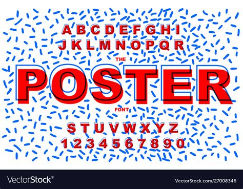 80 S Retro Alphabet Font Vintage Royalty Free Vector Image