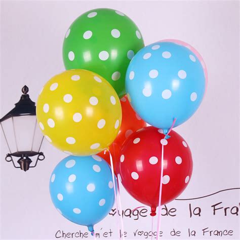 12 Inch 3 2g Round Printed Polka Dot Latex Balloons