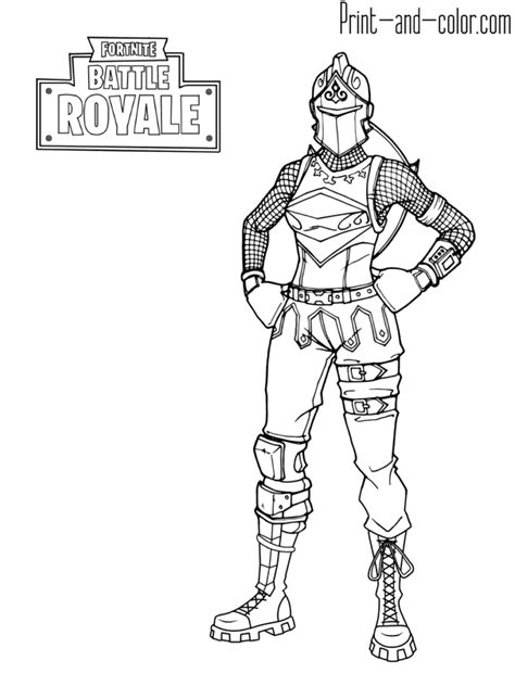 Fortnite Coloring Pages Renegade Raider The Renegade Raider Outfit Is