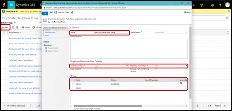 duplicate detection and merging of records in dynamics