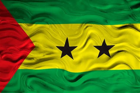 Premium Photo National Flag Of Sao Tome And Principe Background With
