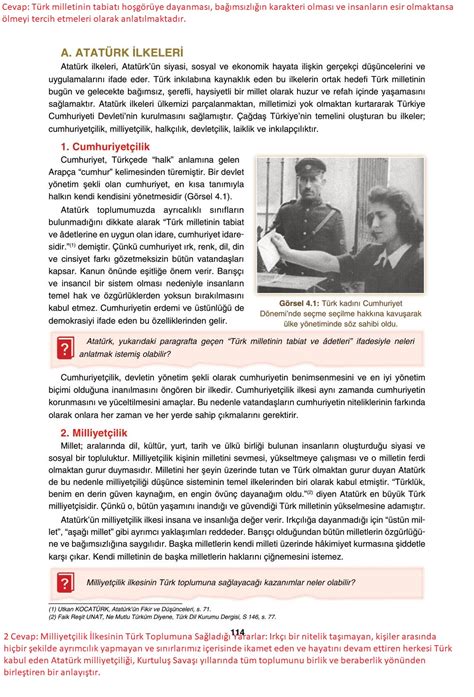 8 Sınıf İnkılap Tarihi Dersdestek Yayınları Sayfa 114 Cevapları