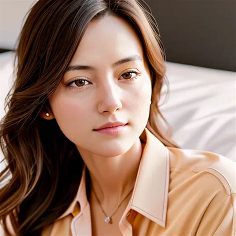 Dopamine Girl Analog Style Portrait Style Office Girl Wearing Open